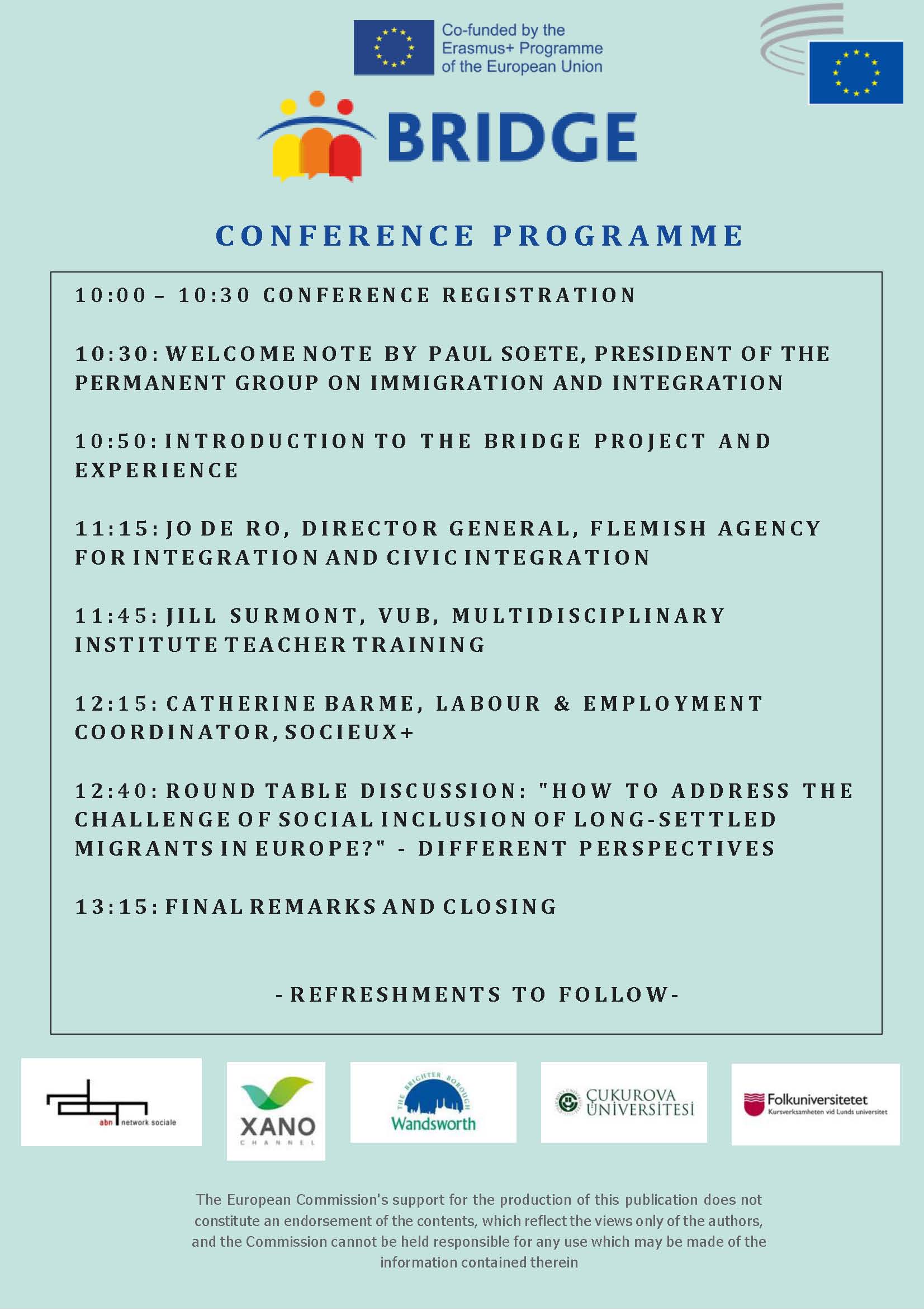 BRIDGE Final event in Brussels | Bridge Migrants